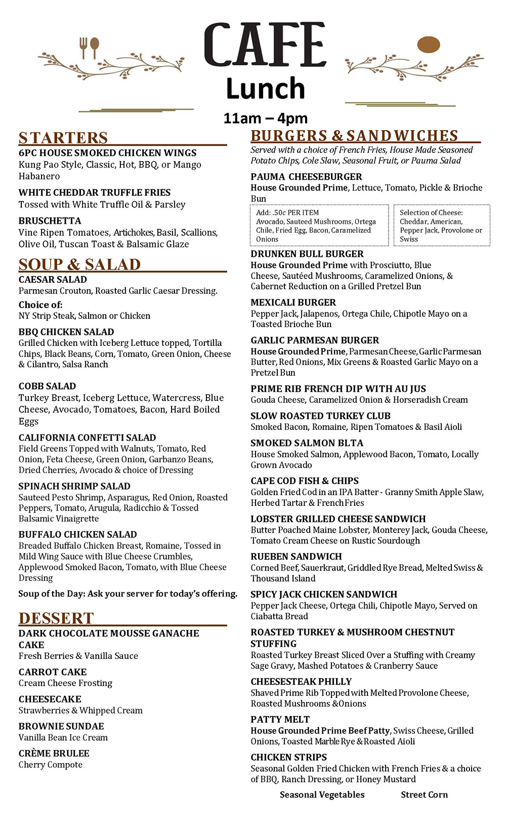 Café | Casino Pauma